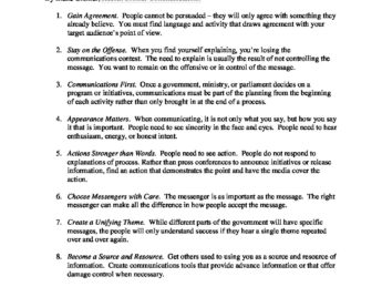 Ten Commandments of Communication - World Movement for Democracy